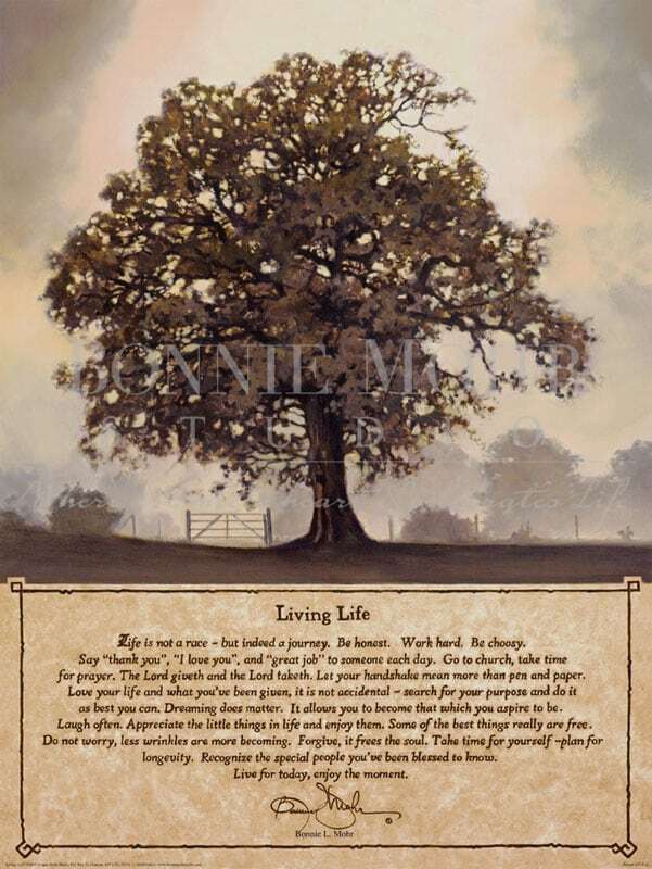 Living Life print - Inspirational art by Bonnie Mohr | Bonnie Mohr ...